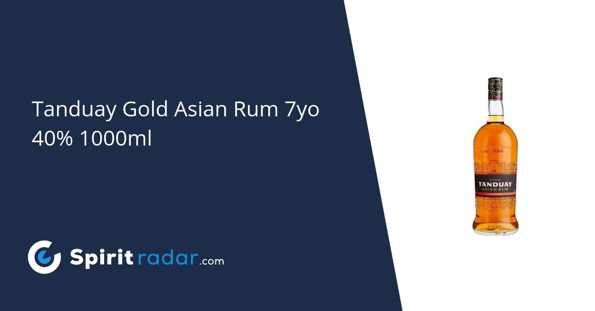 Tanduay Gold Asian Rum 7yo 40% 1000ml - Spirit Radar