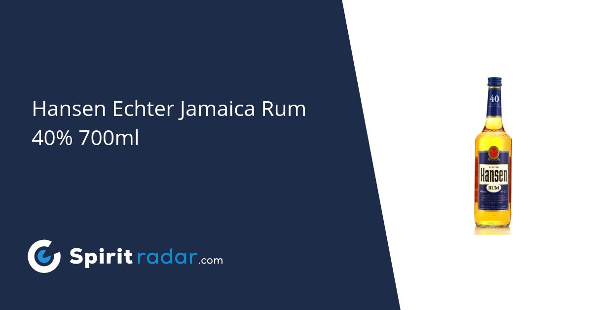 Hansen Echter Jamaica Rum 40% 700ml - Spirit Radar