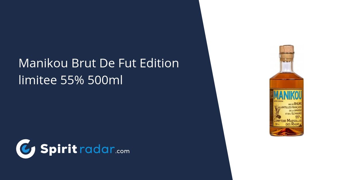 Manikou Brut De Fut Edition limitee 55% 500ml - Spirit Radar