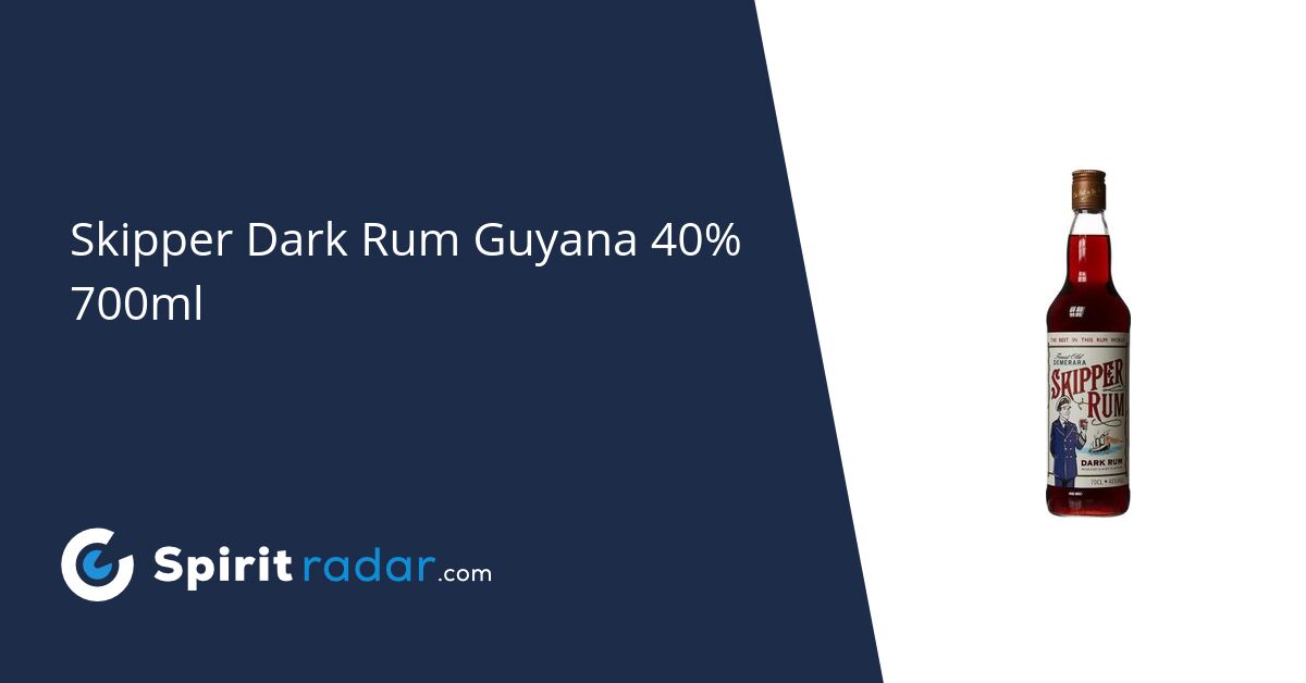 Skipper Dark Rum Guyana 40% 700ml - Spirit Radar