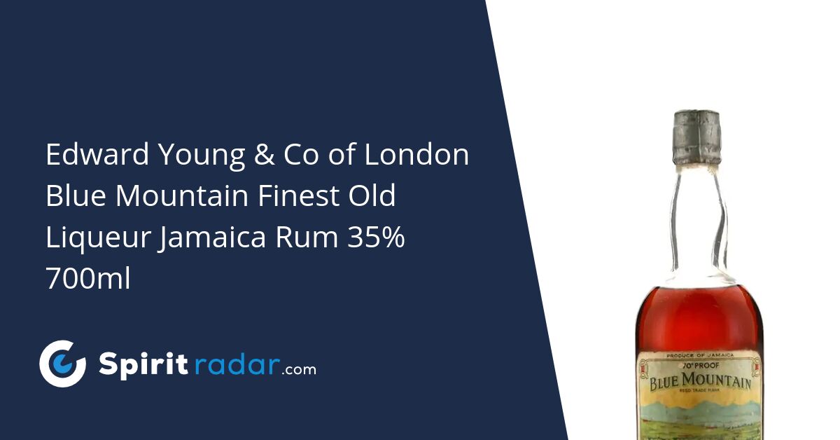 Edward Young & Co of London Blue Mountain Finest Old Liqueur Jamaica ...