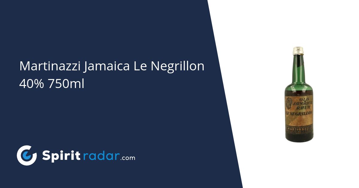 Martinazzi Jamaica Le Negrillon 40% 750ml - Spirit Radar