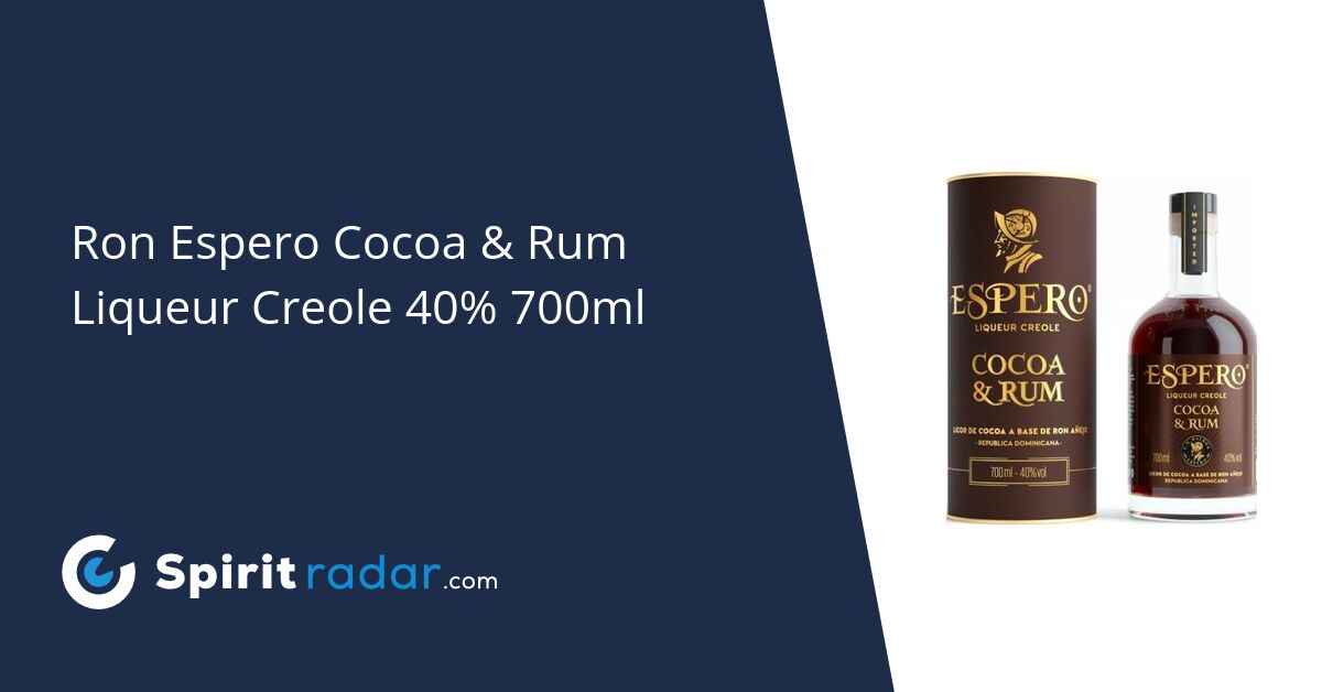 Ron Espero Cocoa & Rum Liqueur Creole 40% 700ml - Spirit Radar