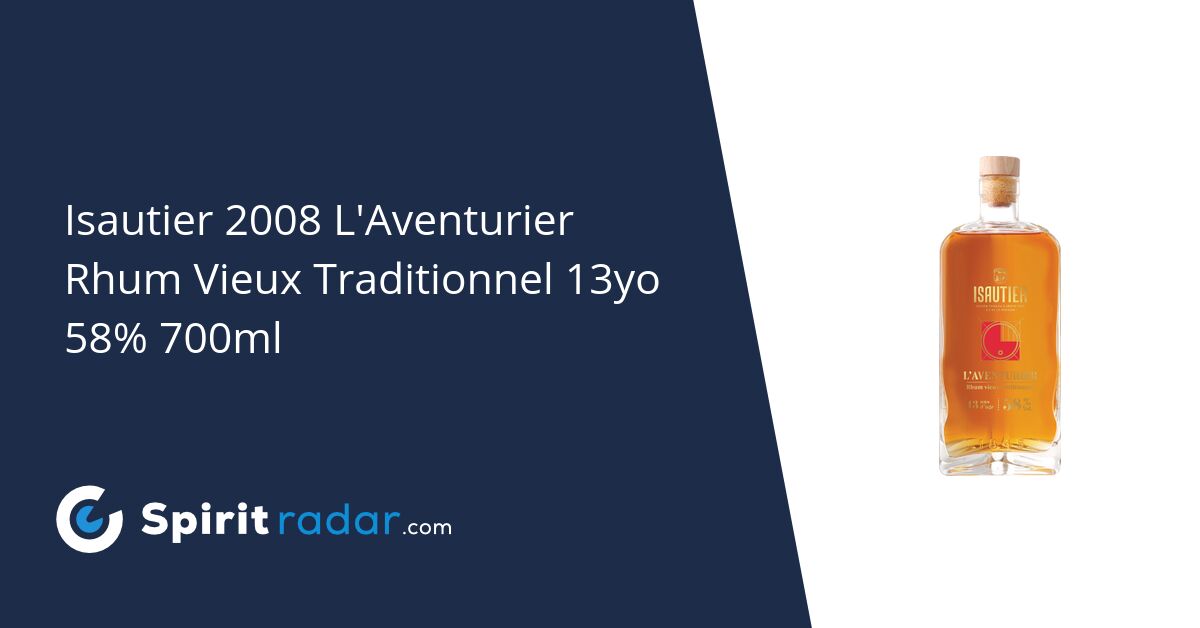 Isautier 2008 L'Aventurier Rhum Vieux Traditionnel 13yo 58% 700ml - Spirit Radar