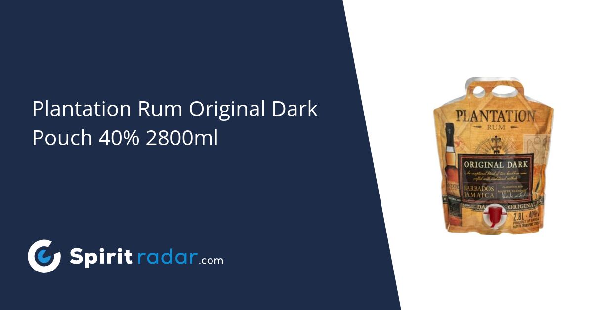 Plantation Rum Original Dark Pouch 40% 2800ml - Spirit Radar