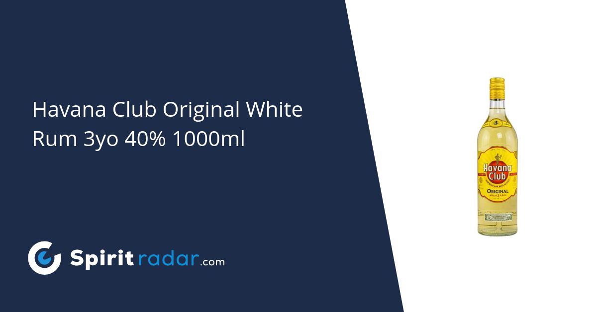 Havana Club Original White Rum 3yo 40% 1000ml - Spirit Radar