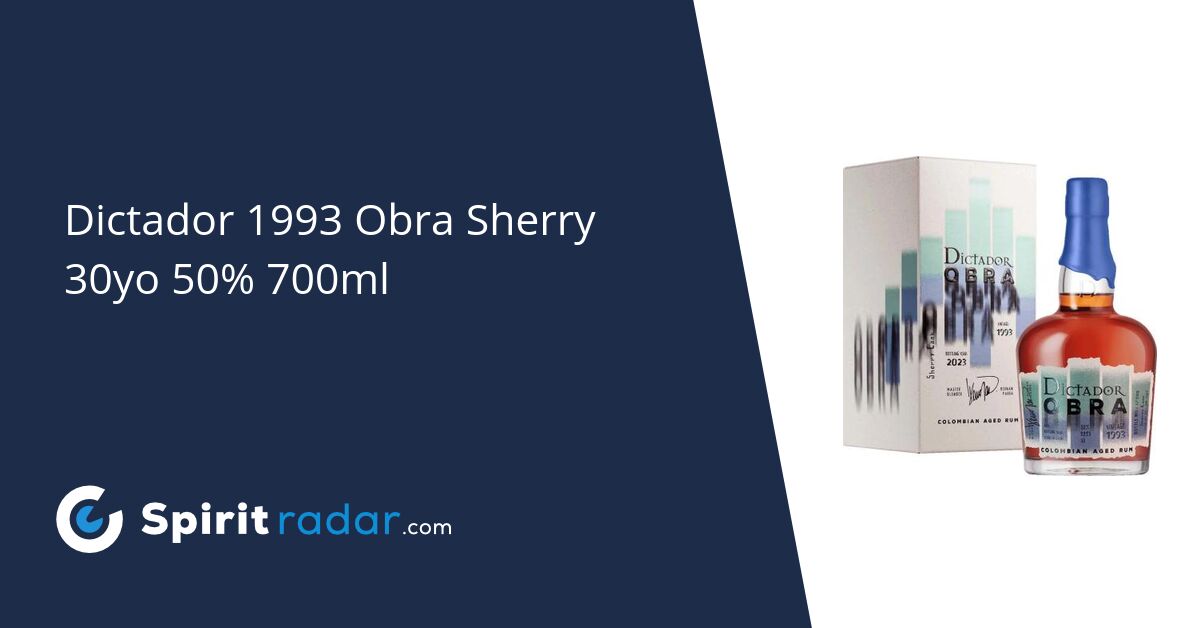 Dictador 1993 Obra Sherry 30yo 50% 700ml - Spirit Radar