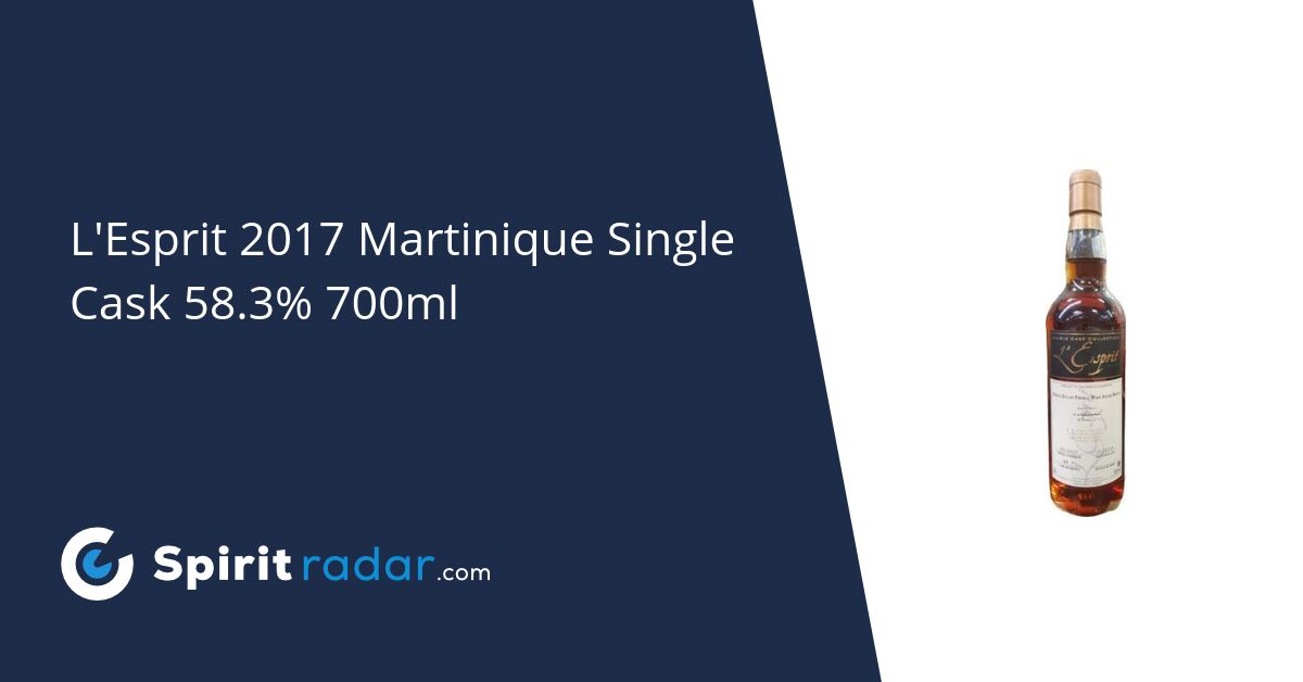 L'Esprit 2017 Martinique Single Cask 58.3% 700ml - Spirit Radar
