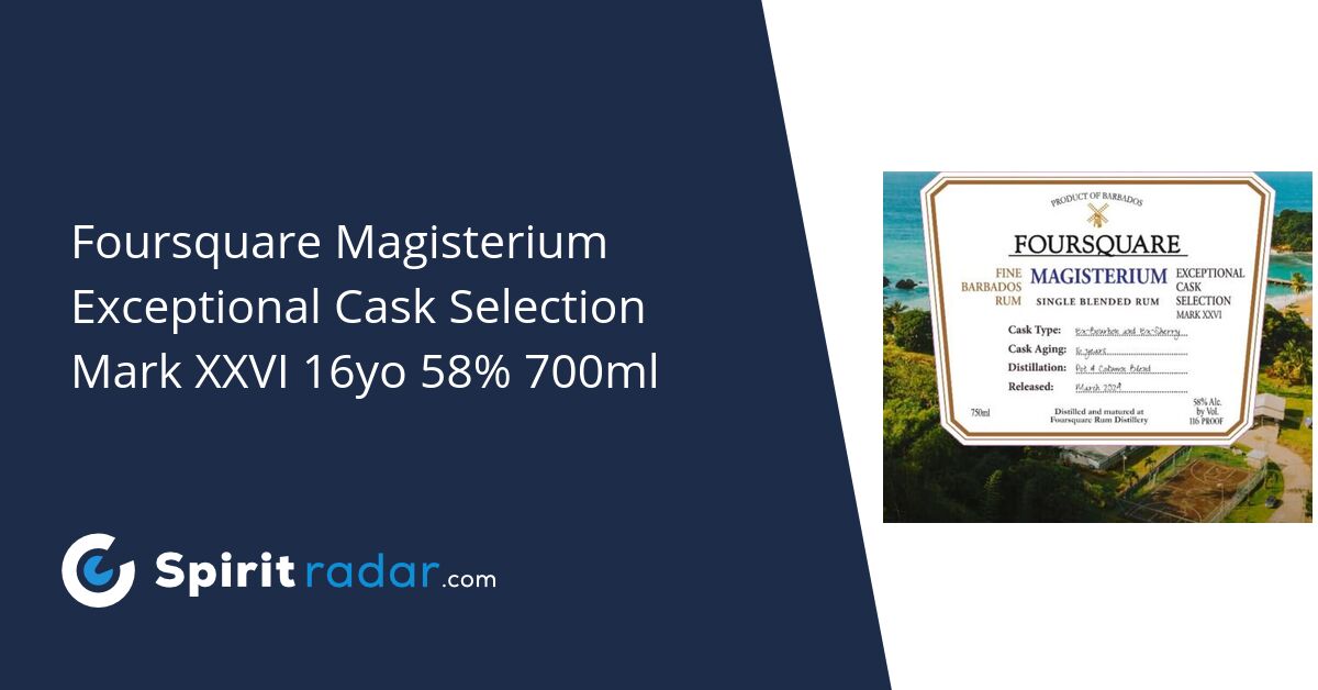 Foursquare Magisterium Exceptional Cask Selection Mark XXVI 16yo 58% 700ml - Spirit Radar