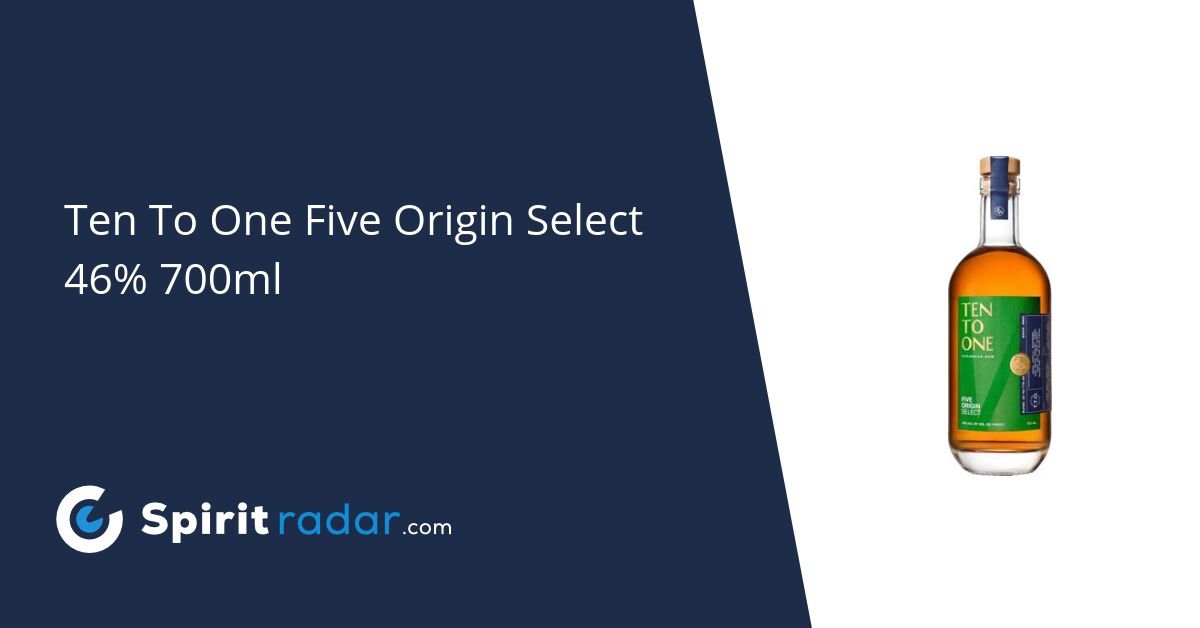 Ten To One Five Origin Select 46% 700ml - Spirit Radar