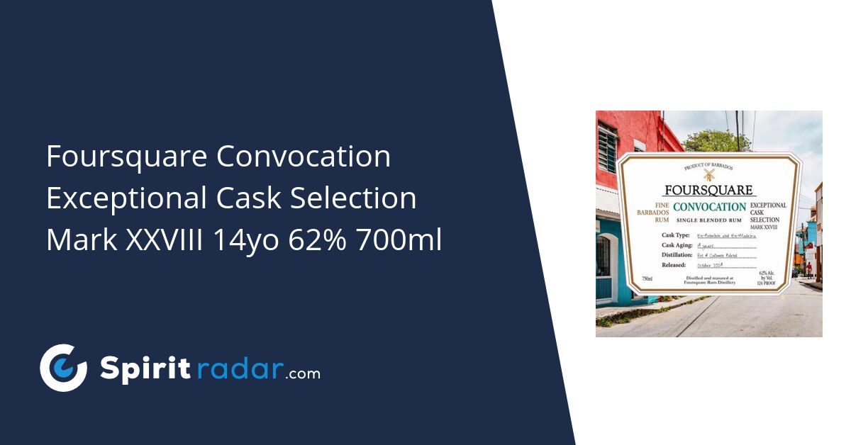 Foursquare Convocation Exceptional Cask Selection Mark XXVIII 14yo 62% 700ml - Spirit Radar