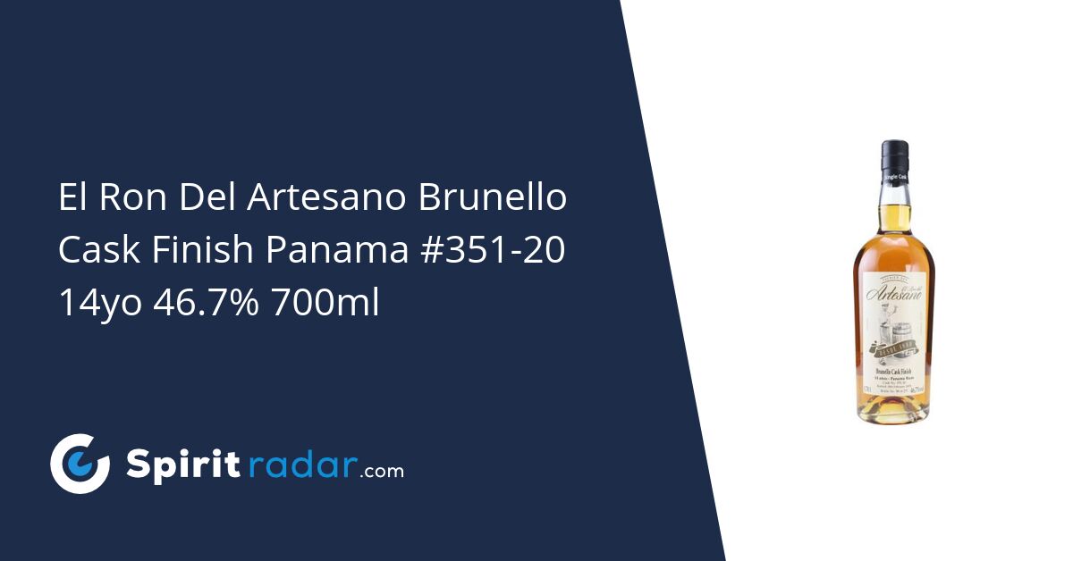 El Ron Del Artesano Brunello Cask Finish Panama #351-20 14yo 46.7% ...