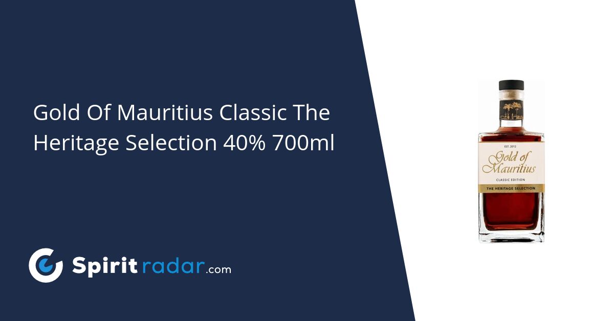 Gold Of Mauritius Classic The Heritage Selection 40% 700ml - Spirit Radar