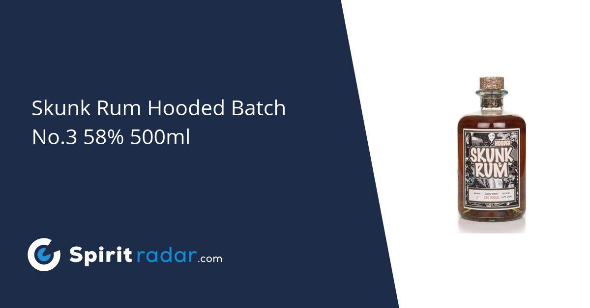 Skunk Rum Hooded Batch No.3 58% 500ml - Spirit Radar