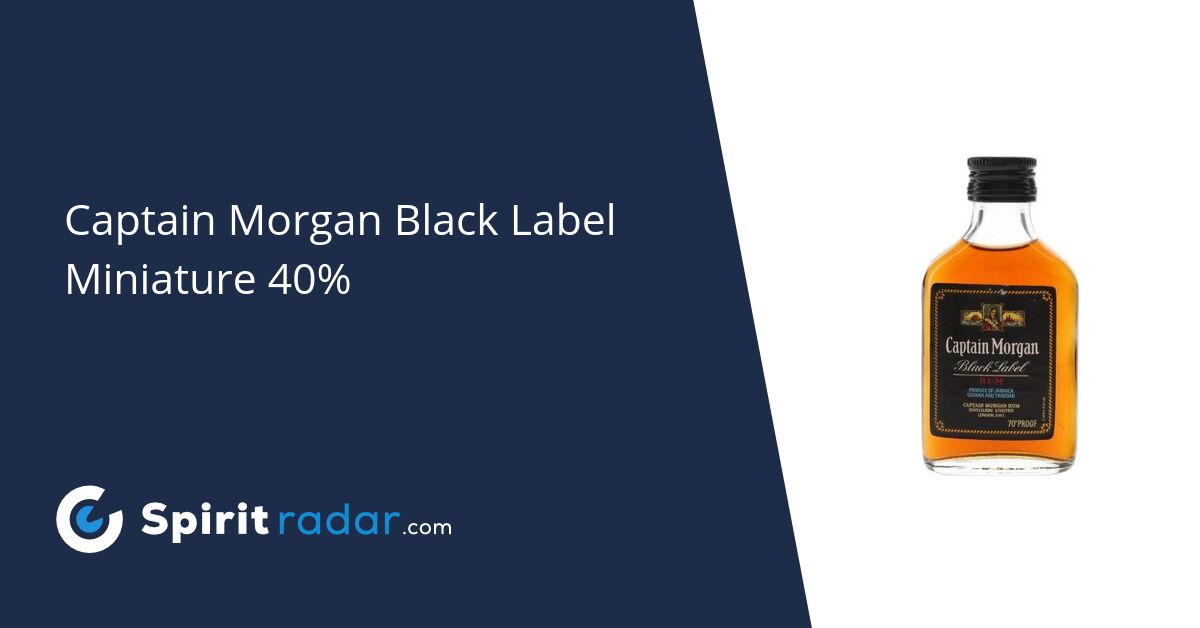 Captain Morgan Black Label Miniature 40% - Spirit Radar