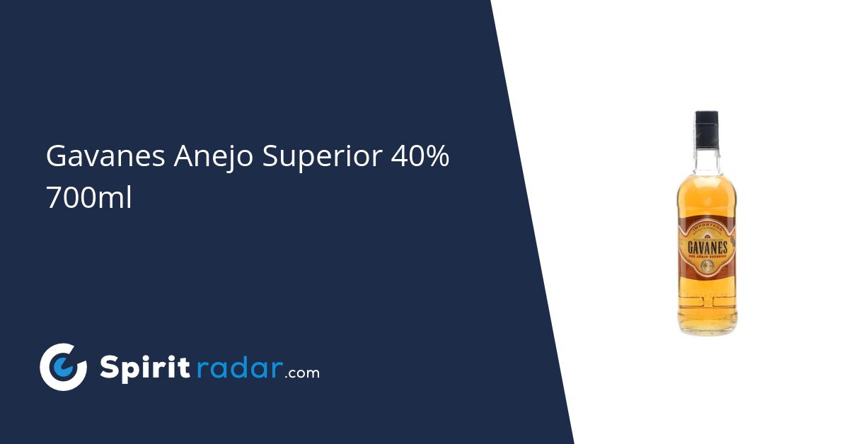 Gavanes Anejo Superior 40% 700ml - Spirit Radar