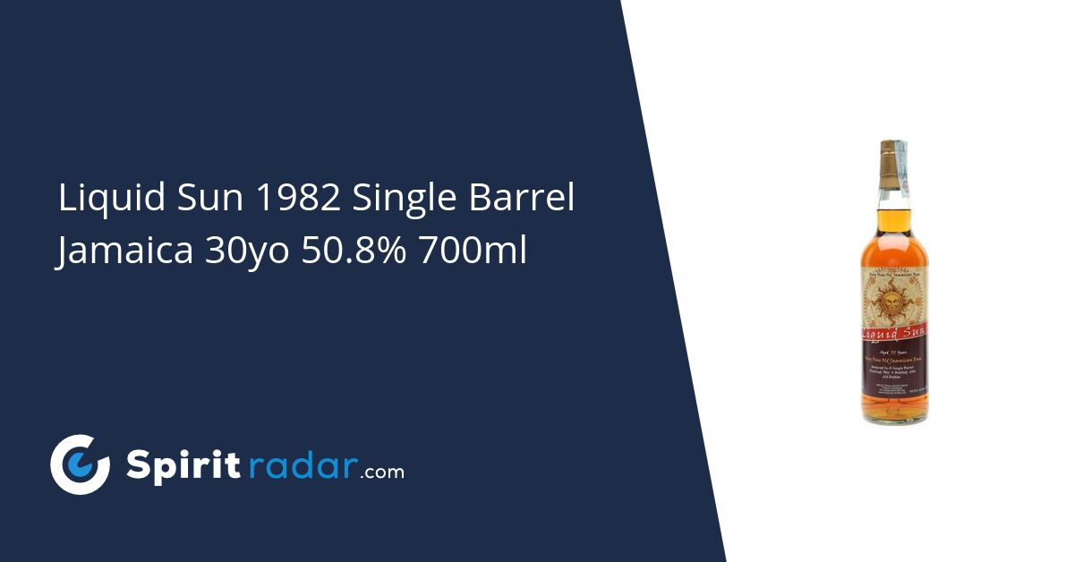 Liquid Sun 1982 Single Barrel Jamaica 30yo 50.8% 700ml - Spirit Radar