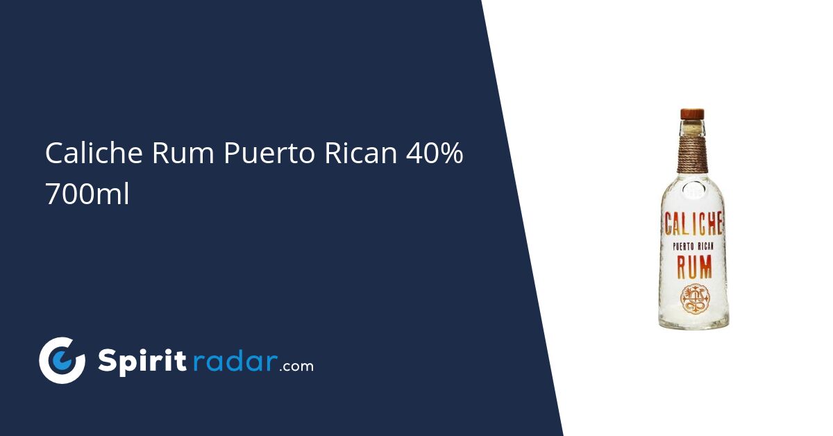 Caliche Rum Puerto Rican 40% 700ml - Spirit Radar
