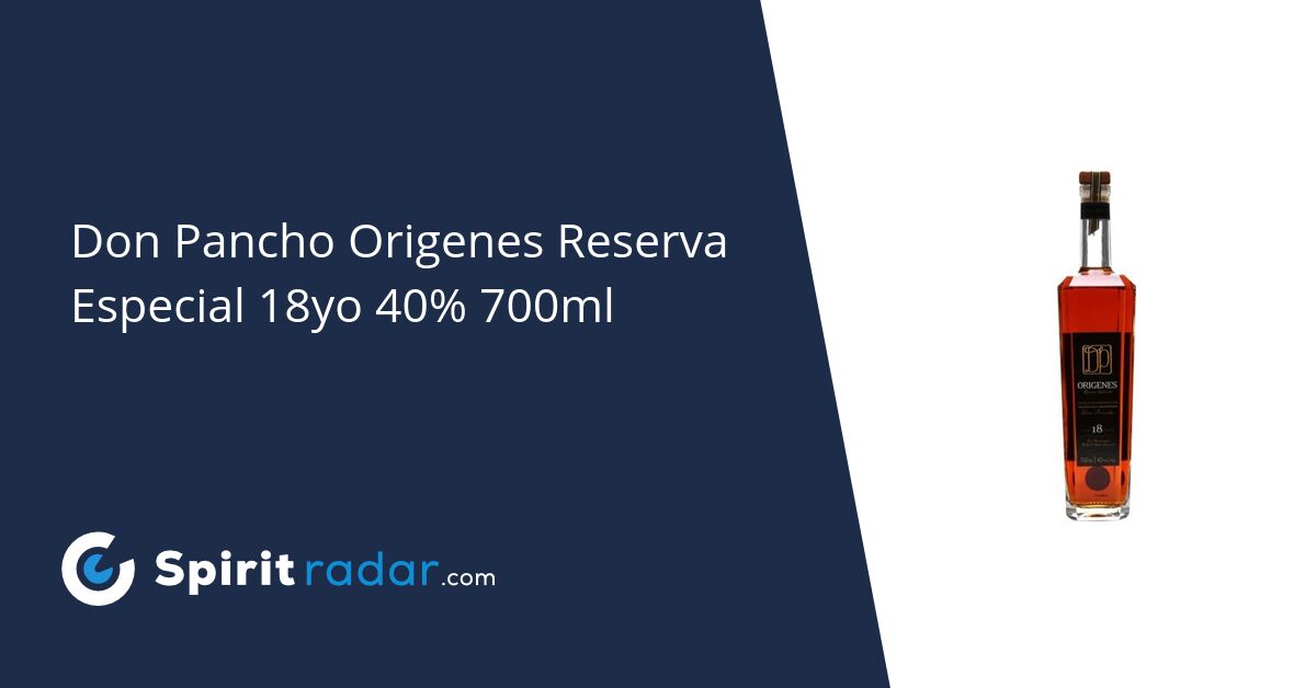 Don Pancho Origenes Reserva Especial 18yo 40% 700ml - Spirit Radar
