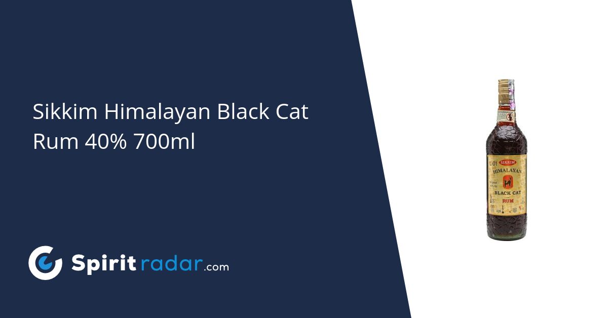 Sikkim Himalayan Black Cat Rum 40% 700ml - Spirit Radar