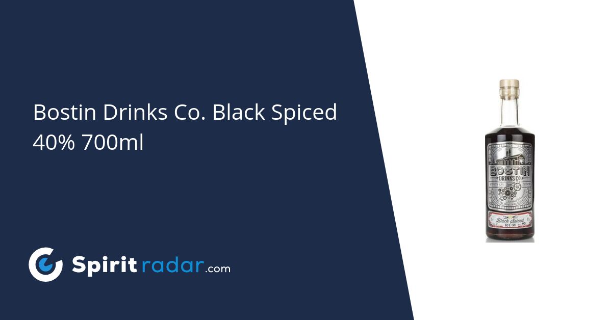 Bostin Drinks Co. Black Spiced 40% 700ml - Spirit Radar