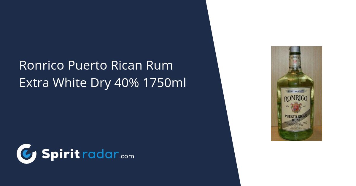 Ronrico Puerto Rican Rum Extra White Dry 40% 1750ml - Spirit Radar