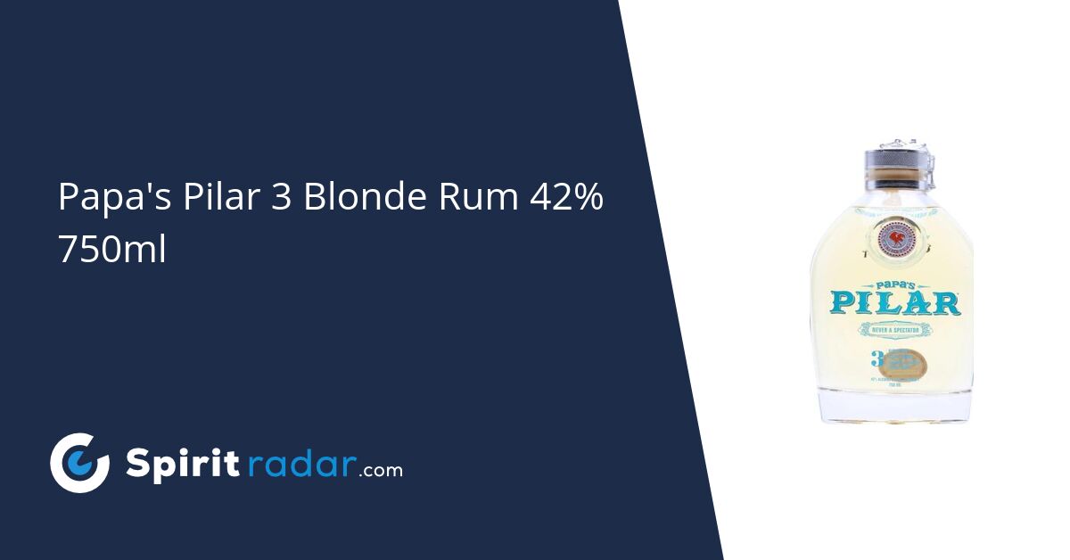 Papa's Pilar 3 Blonde Rum 42% 750ml - Spirit Radar