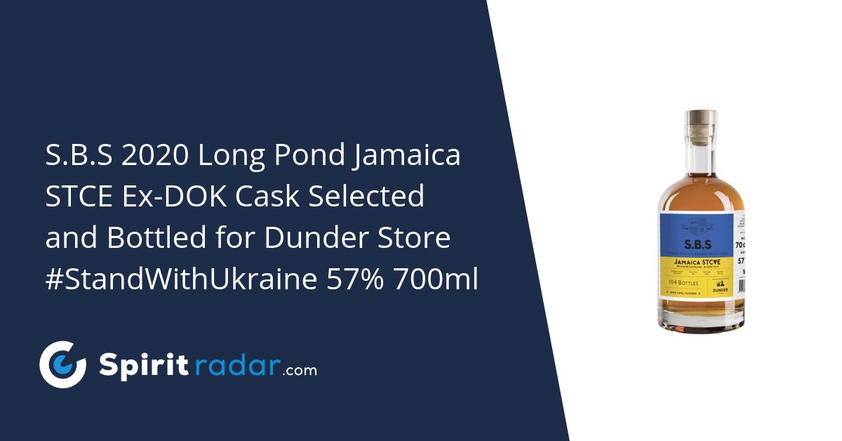 S.B.S 2020 Long Pond Jamaica STCE Ex-DOK Cask Selected and Bottled for ...