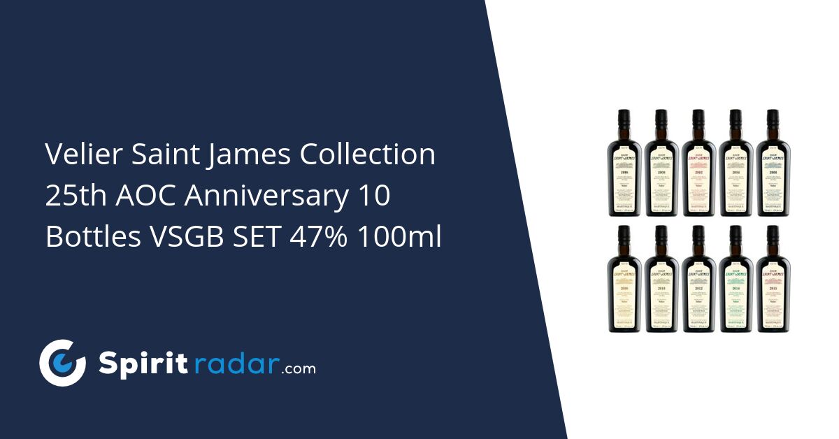 Velier Saint James Collection 25th AOC Anniversary 10 Bottles VSGB SET ...