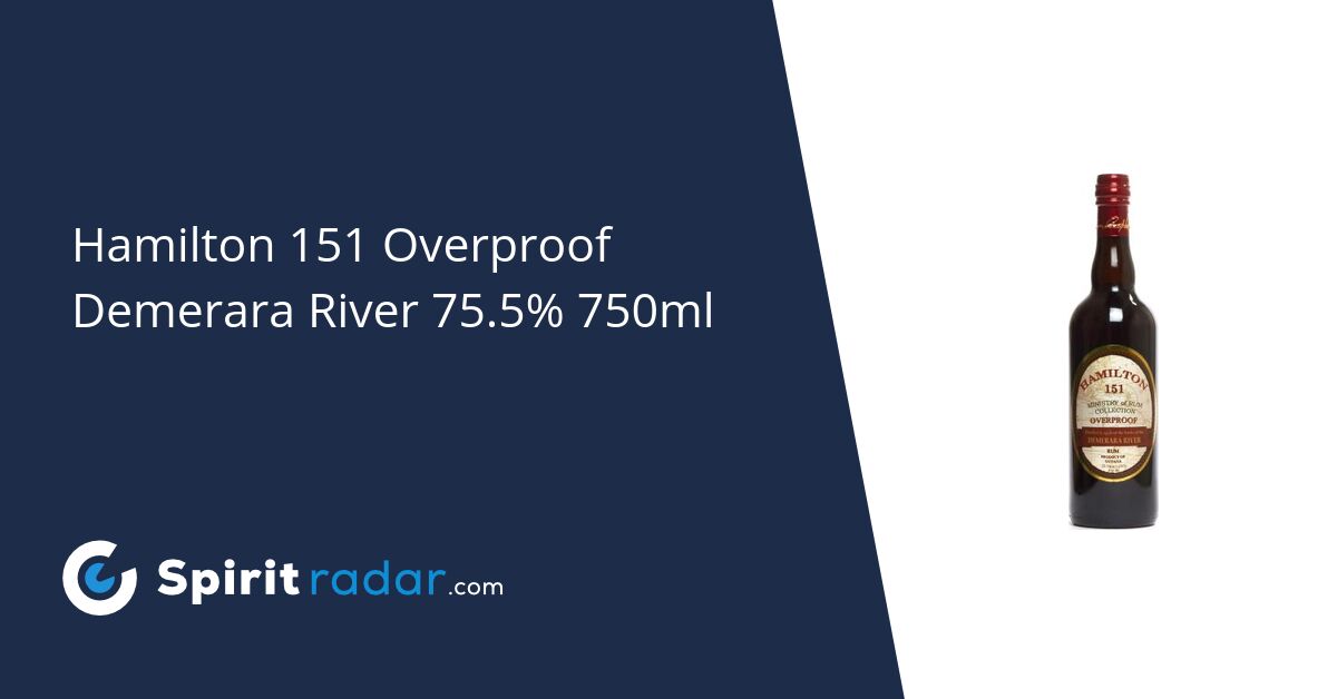 Hamilton 151 Overproof Demerara River 75.5% 750ml - Spirit Radar