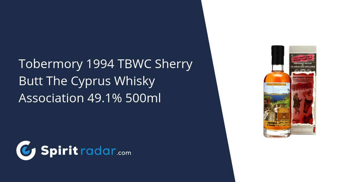 Tobermory 1994 TBWC Sherry Butt The Cyprus Whisky Association 49.1% ...