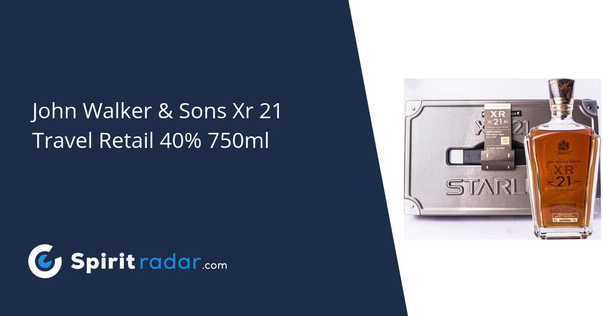 John Walker & Sons Xr 21 Travel Retail 40% 750ml - Spirit Radar