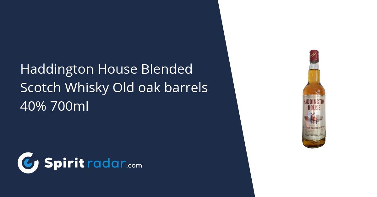 Haddington House Blended Scotch Whisky Old oak barrels 40% 700ml ...