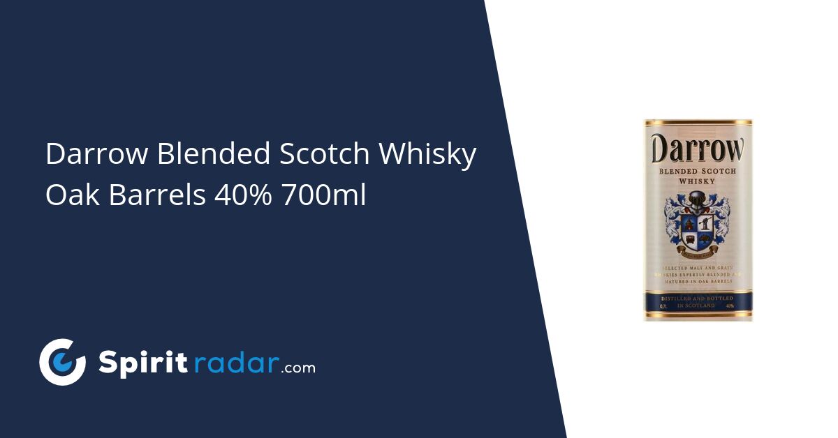Darrow Blended Scotch Whisky Oak Barrels 40% 700ml - Spirit Radar