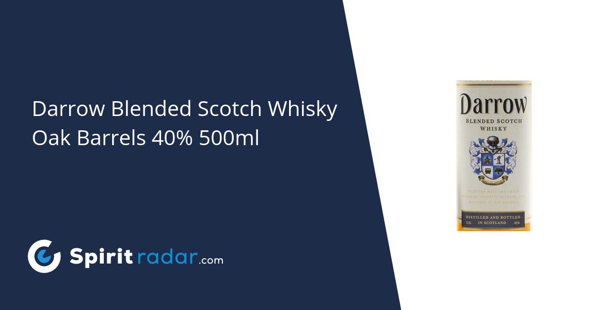 Darrow Blended Scotch Whisky Oak Barrels 40% 500ml - Spirit Radar