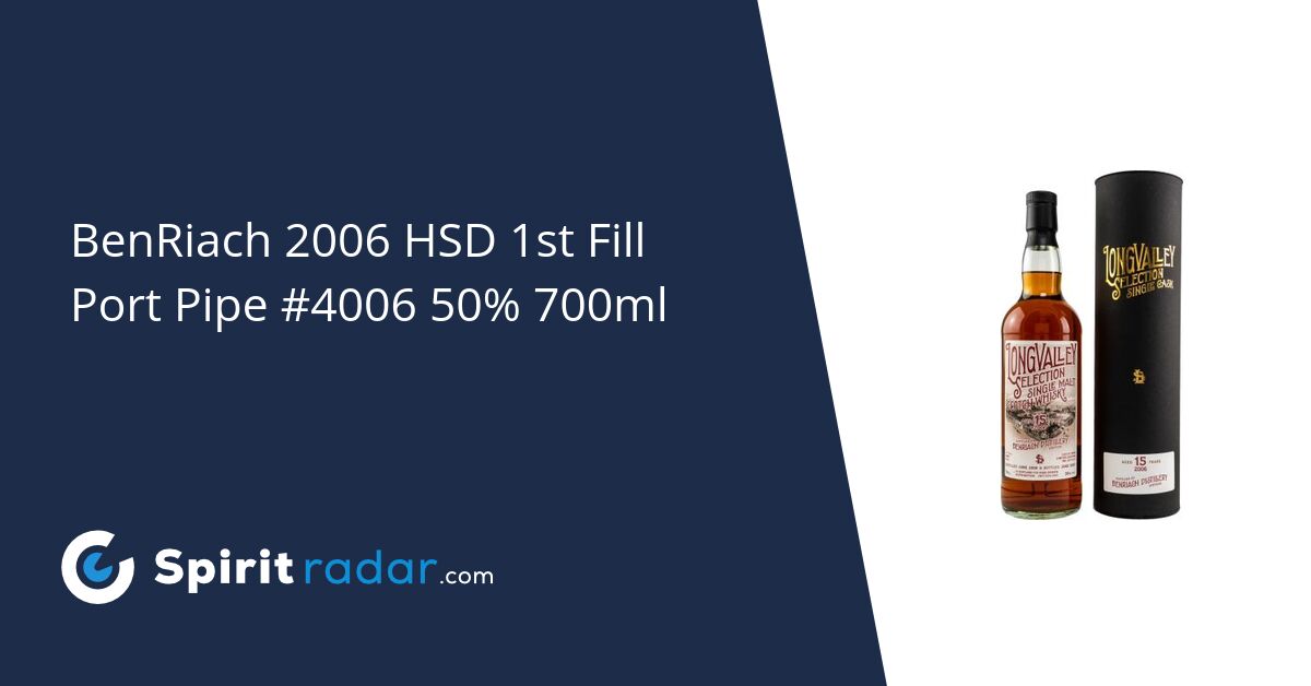 BenRiach 2006 HSD 1st Fill Port Pipe #4006 50% 700ml - Spirit Radar