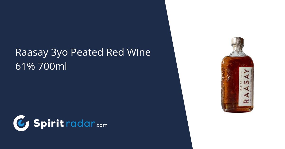 Raasay 3yo Peated Red Wine 61% 700ml - Spirit Radar