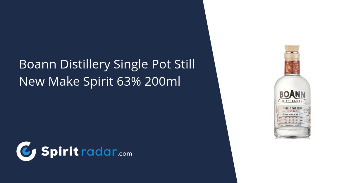 Boann Distillery Single Pot Still New Make Spirit 63% 200ml - Spirit Radar