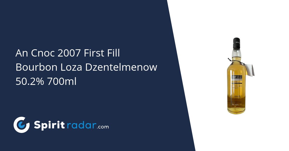 An Cnoc 2007 First Fill Bourbon Loza Dzentelmenow 50.2% 700ml - Spirit ...