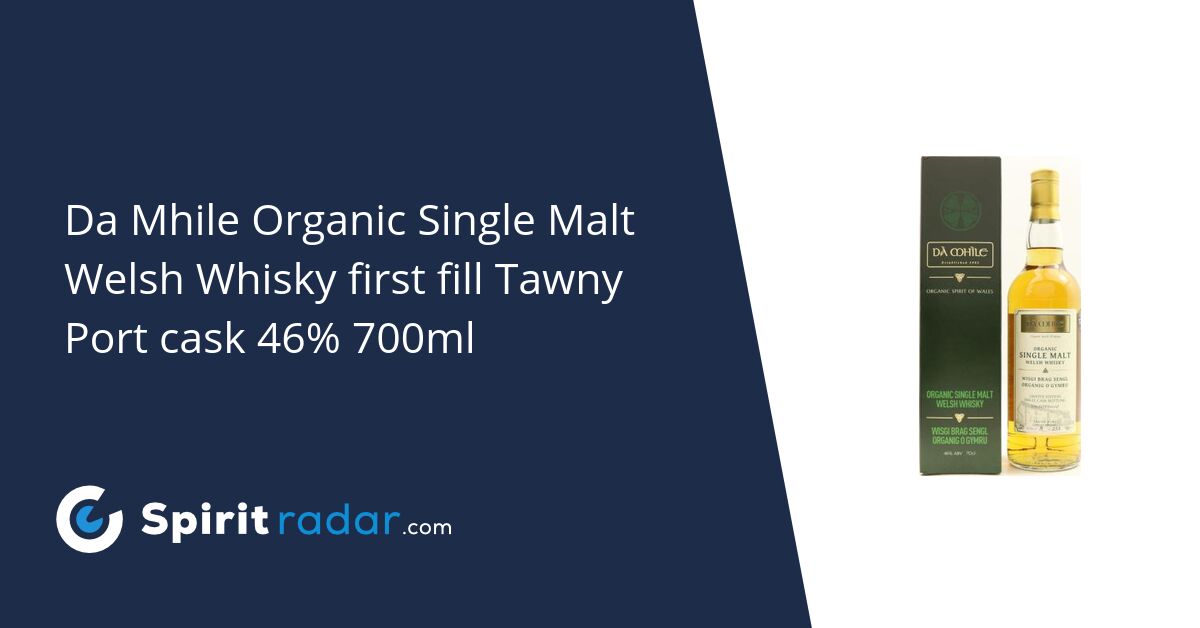 Da Mhile Organic Single Malt Welsh Whisky first fill Tawny Port cask 46 ...