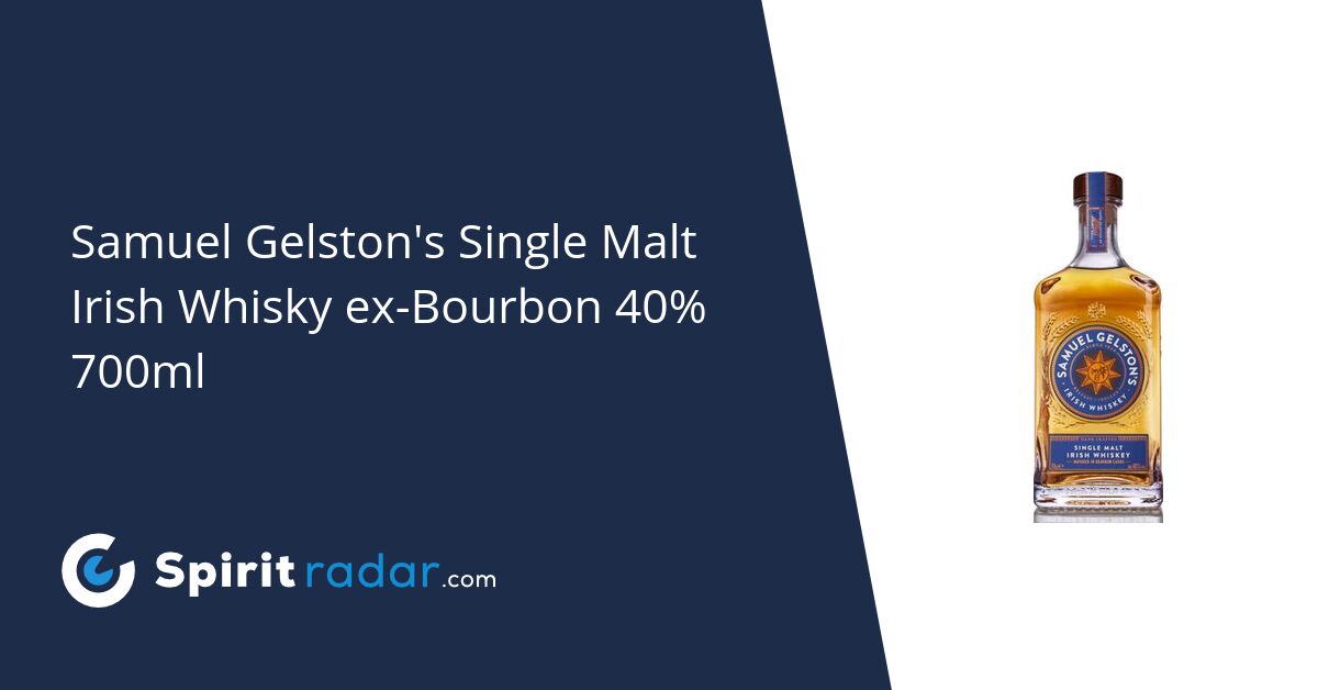 Samuel Gelston's Single Malt Irish Whisky ex-Bourbon 40% 700ml - Spirit ...