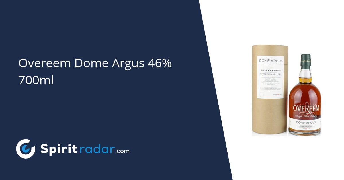 Overeem Dome Argus 3 100L ex Sherry casks 46% 700ml - Spirit Radar