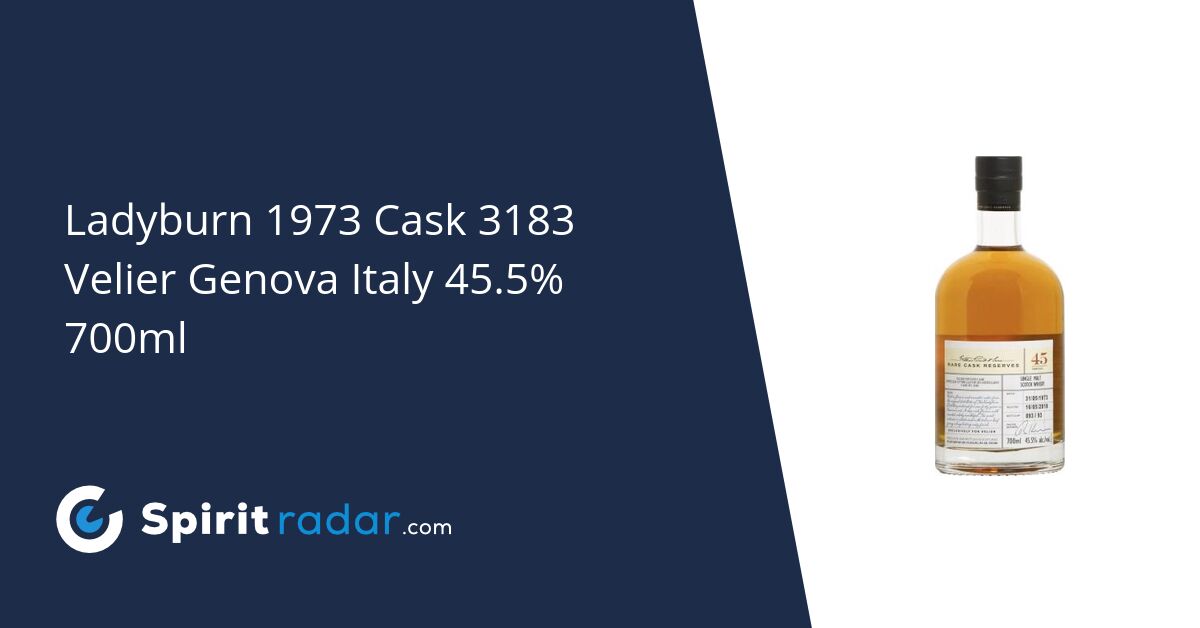 Ladyburn 1973 Cask 3183 Velier Genova Italy 45.5% 700ml - Spirit Radar