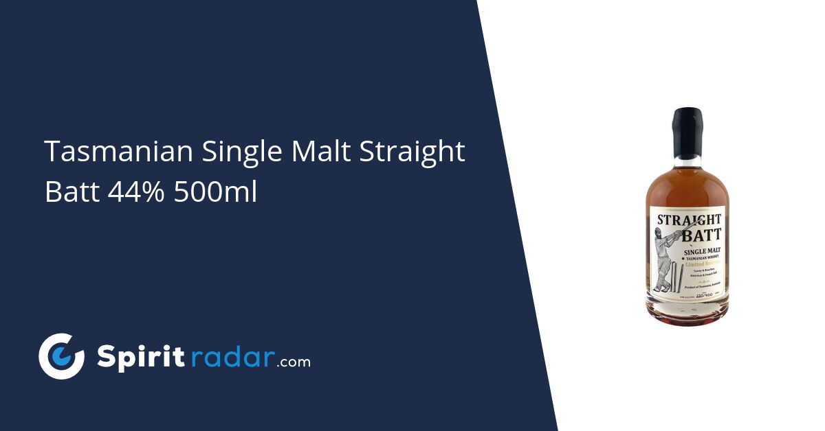 Tasmanian Single Malt Straight Batt 44% 500ml - Spirit Radar