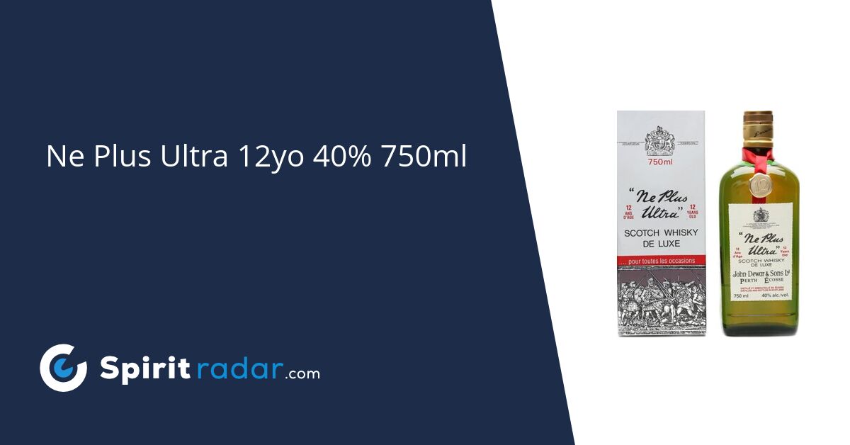 Ne Plus Ultra 12yo 40% 750ml - Spirit Radar