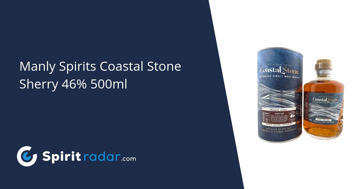 Manly Spirits Coastal Stone Sherry 46% 500ml - Spirit Radar
