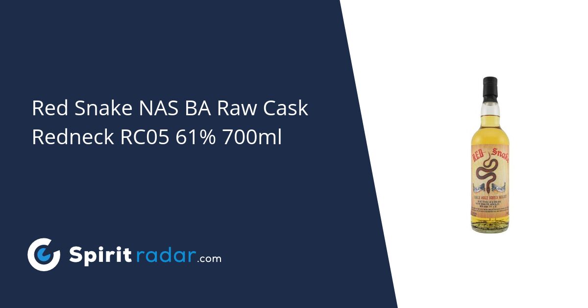 Red Snake NAS BA Raw Cask Redneck RC05 61% 700ml - Spirit Radar