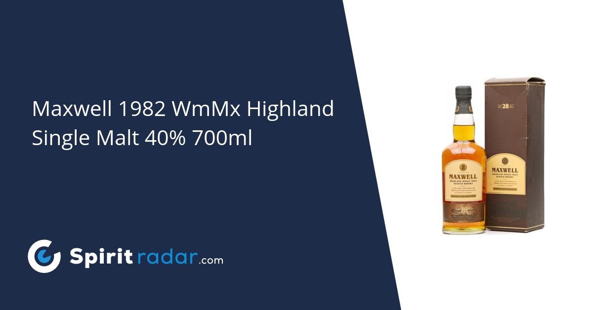 Maxwell 1982 WmMx Highland Single Malt Oak Casks LIDL Supermarket UK 40 ...