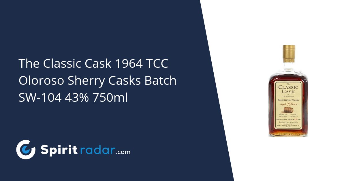 The Classic Cask 1964 TCC Oloroso Sherry Casks Batch SW-104 43% 750ml ...