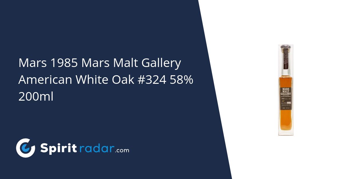 Mars 1985 Mars Malt Gallery American White Oak #324 58% 200ml - Spirit ...